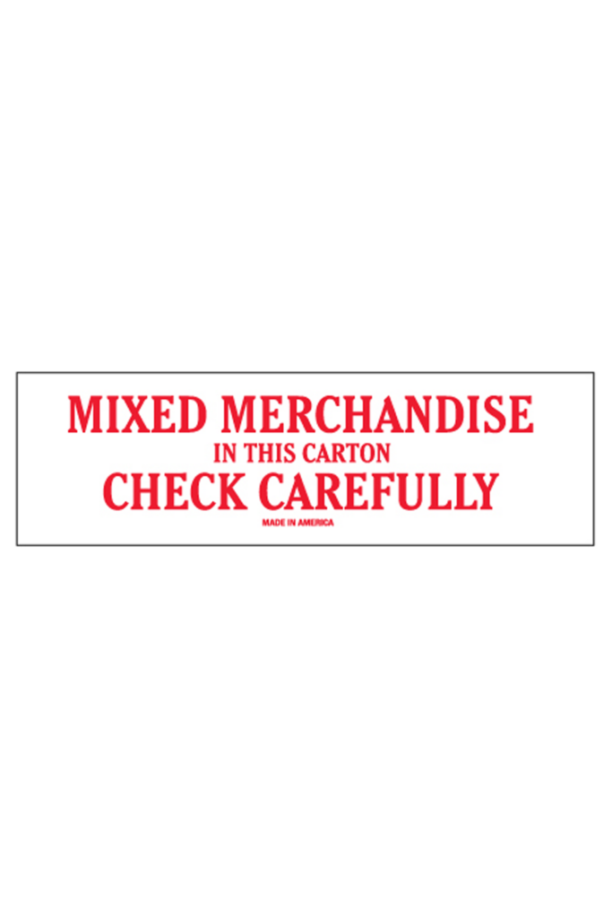 2 x 8" - "Mixed Merchandise" Labels (500/roll)