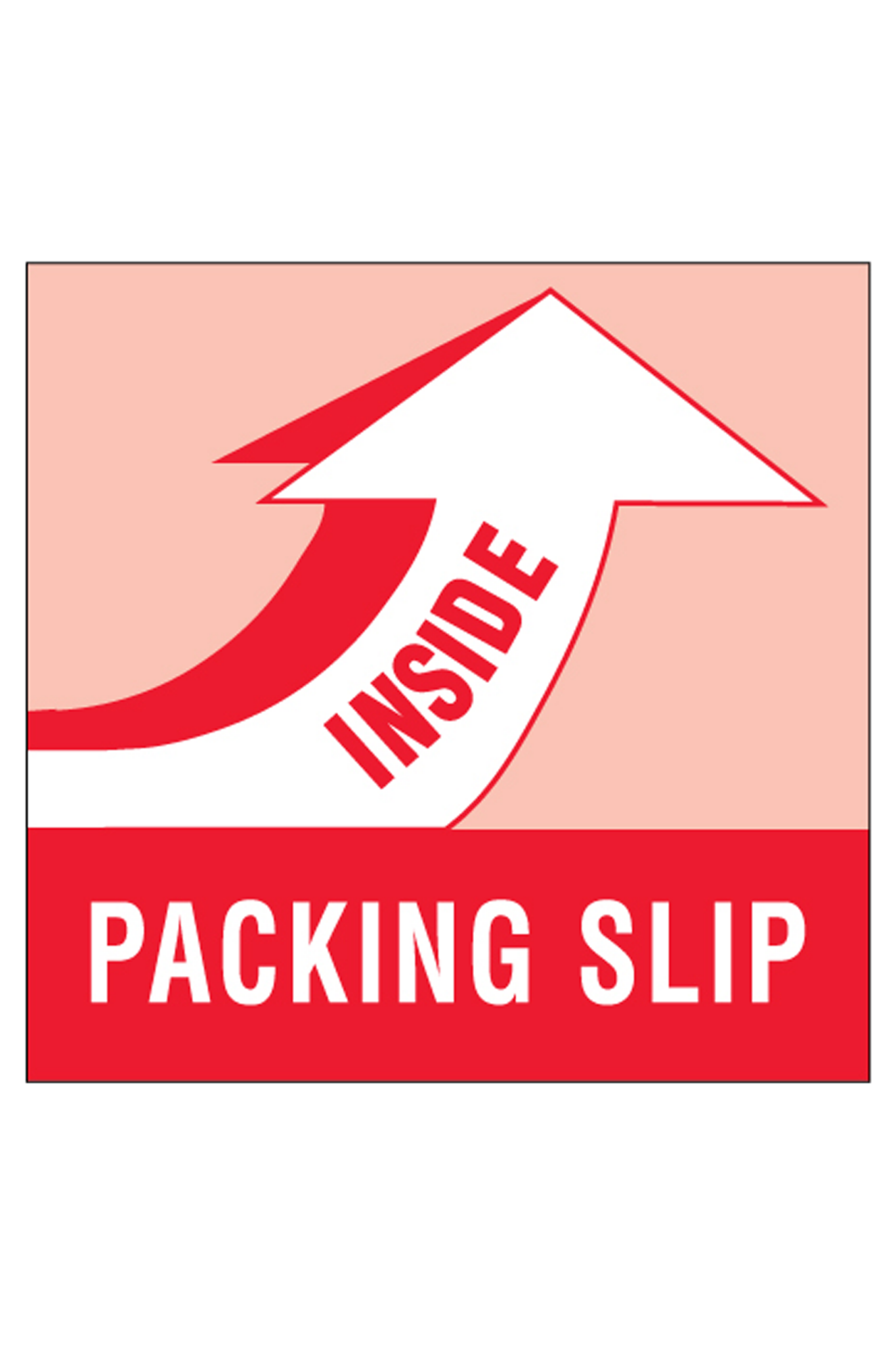 4 x 4" - "Packing Slip Inside" Labels (500/roll)