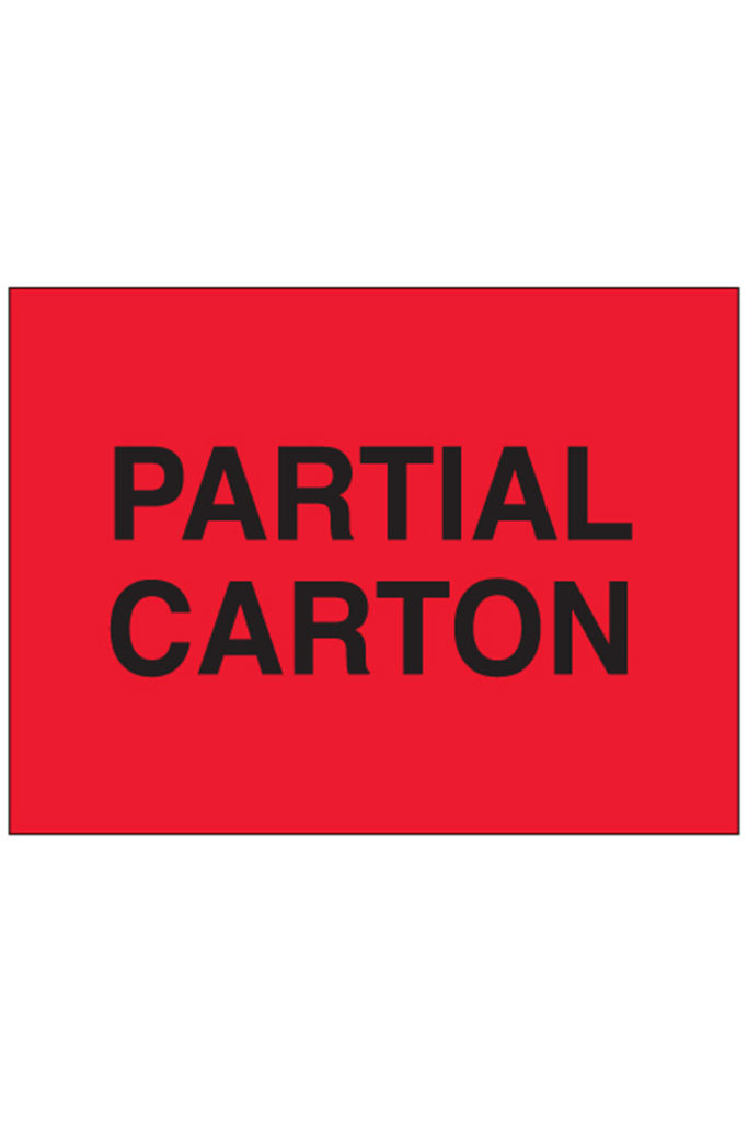 3 x 5" Partial Carton Label 500' per roll