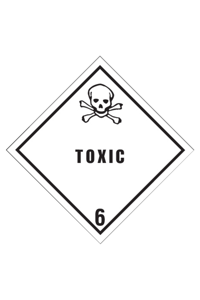 4 x 4" Toxic - Hazard Class 6 Label 500' per roll