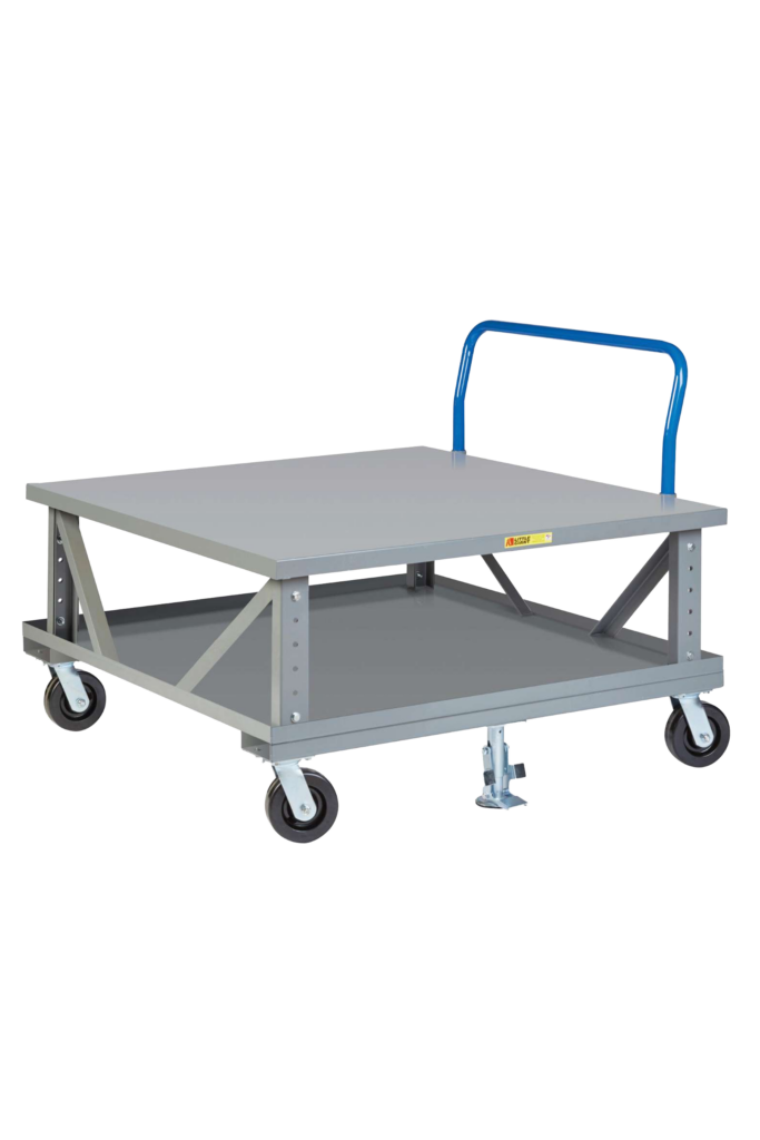 Little Giant 42" X 48" Ergonomic Adjustable Height Mobile Pallet Stand ...