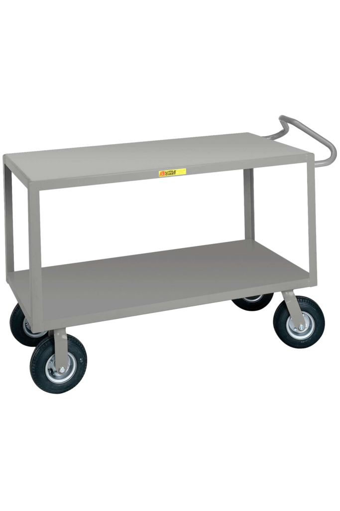 Little Giant 24" X 48" Ergonomic Handle Instrument Cart Flush Shelves