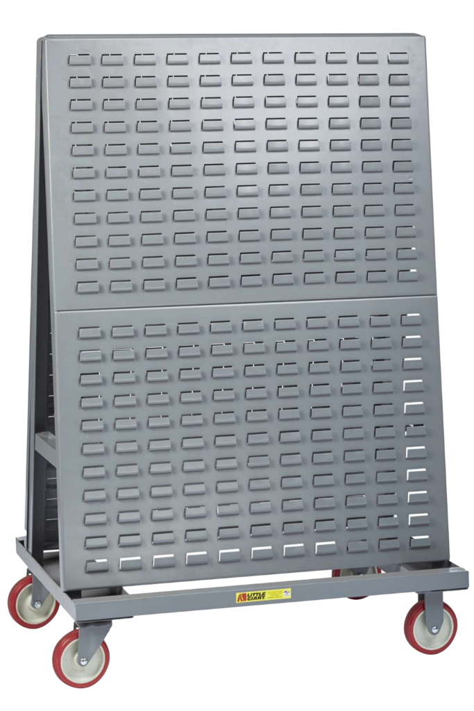 Mobile A Frame Lean Tool Cart 24 X 48 Double Sided Louvered Panel