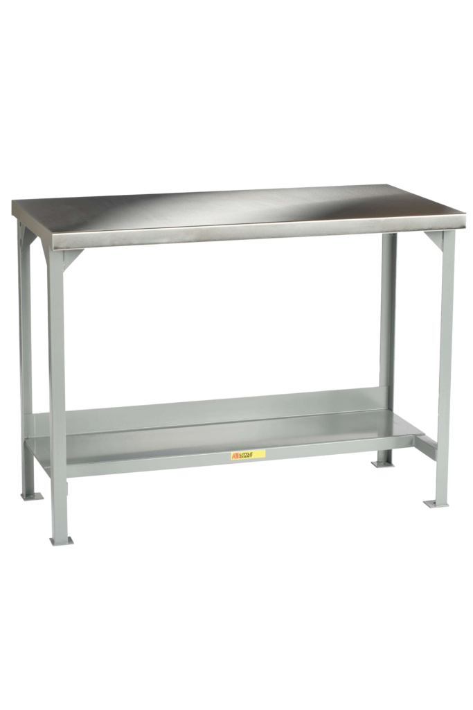 Little Giant Stainless Steel Top Welded Workbenches 30 x 48 Fixed-Height
