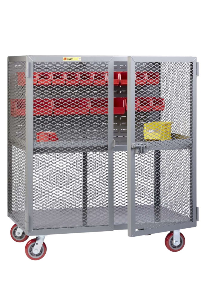 Little Giant 24" X 60" Tool Security Cart Louvered Panel 1-center-shelf ...