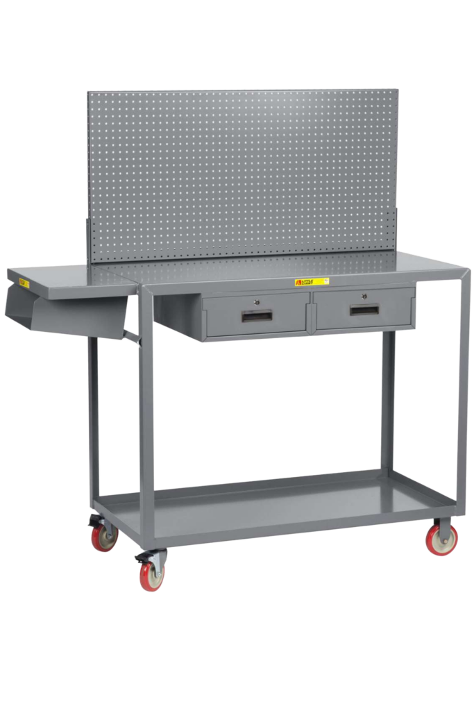 Little Giant Work Height Mobile Workstation 24 x 60 Pegboard Panel