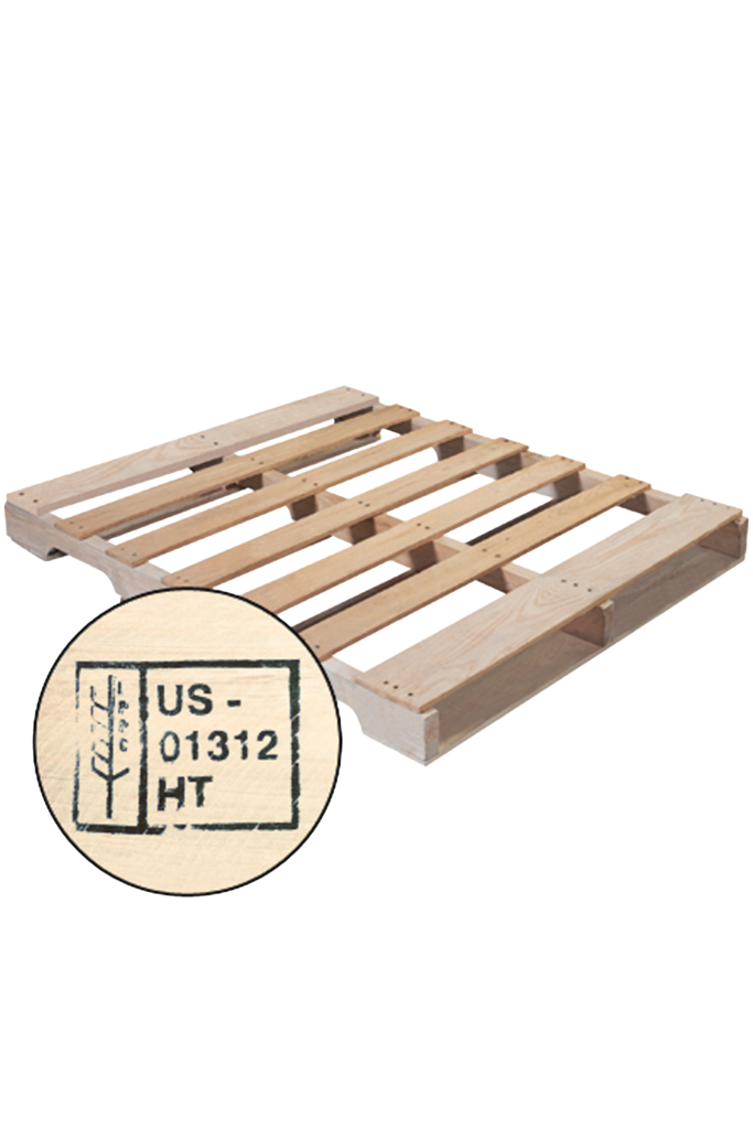 48 x 40 x 5 1/2" Heat Treated Recyled Wood Pallet