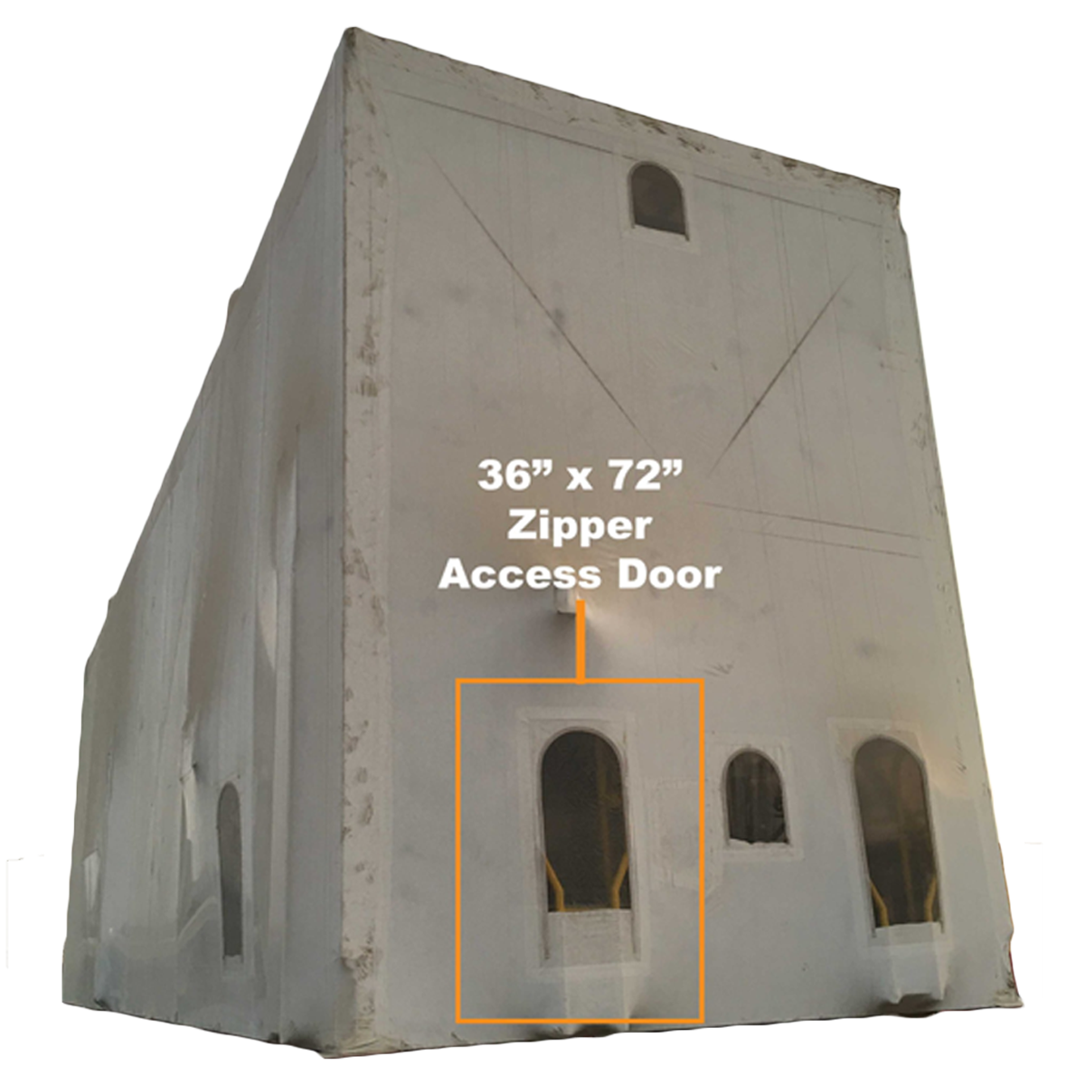 36" X 72" (10 mil) Zipper Access Door - White (6/case)