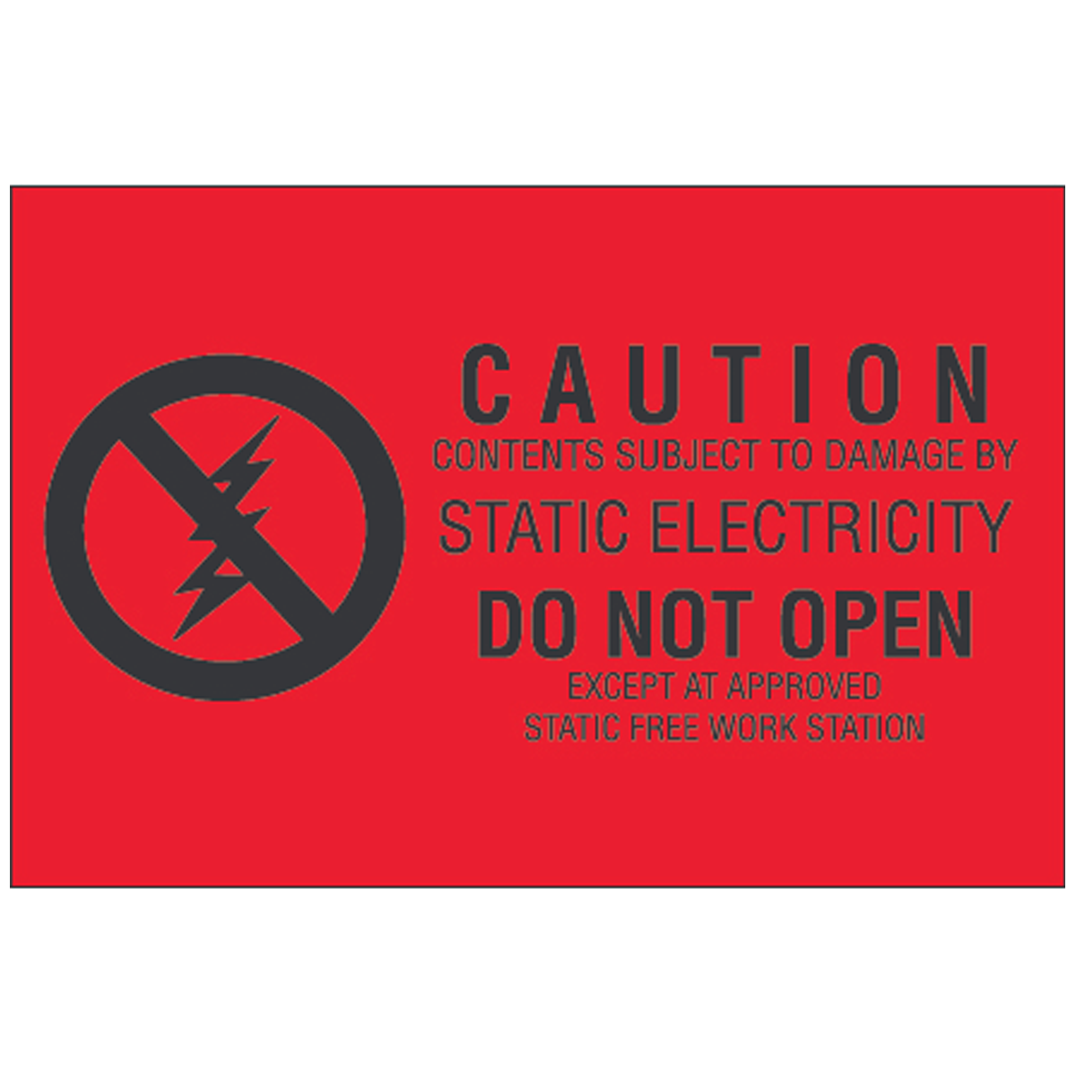 2 x 3" - "Subject to Static Damage" Labels (500/roll)