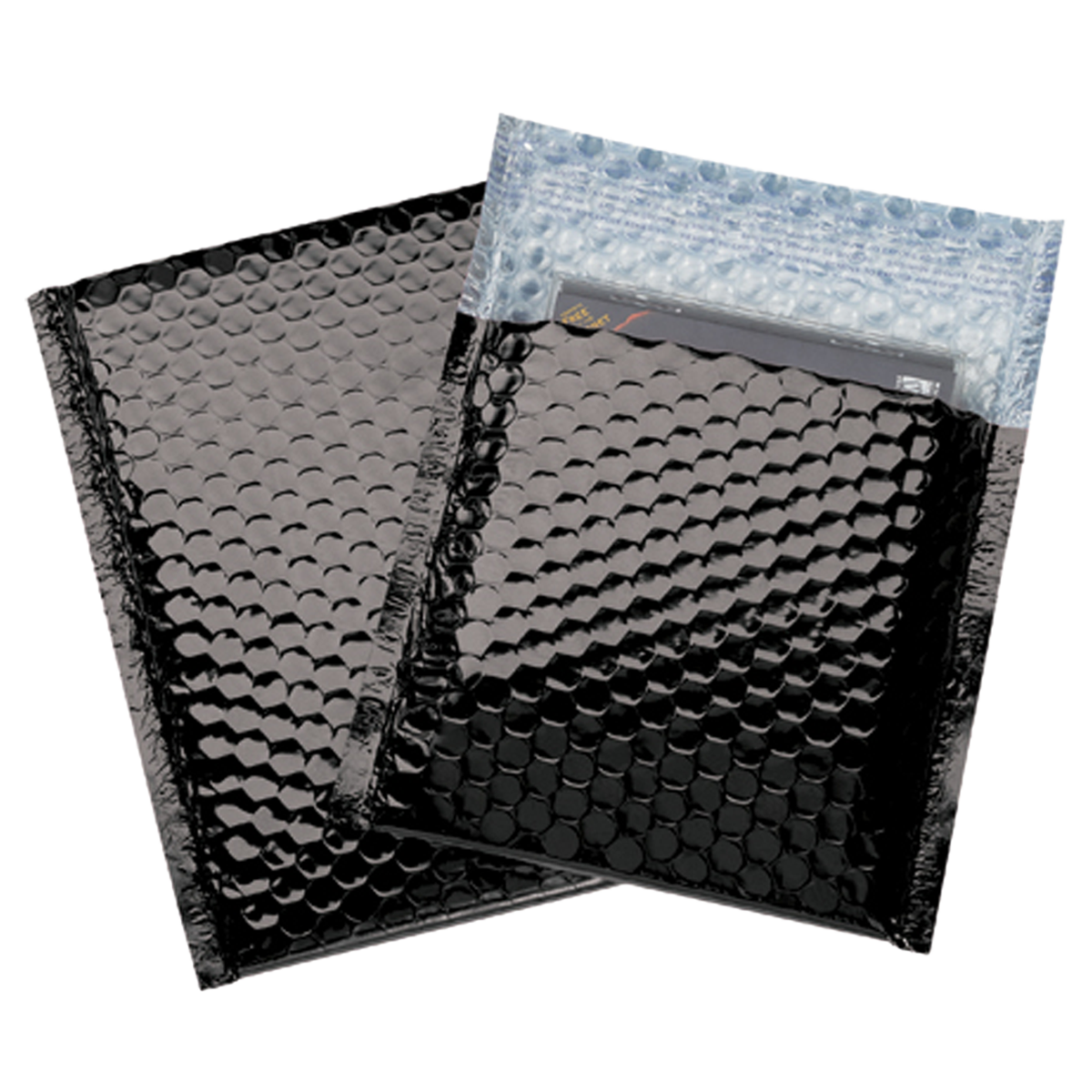 7 x 6 3/4" Black Glamour Bubble Mailers (72/case)