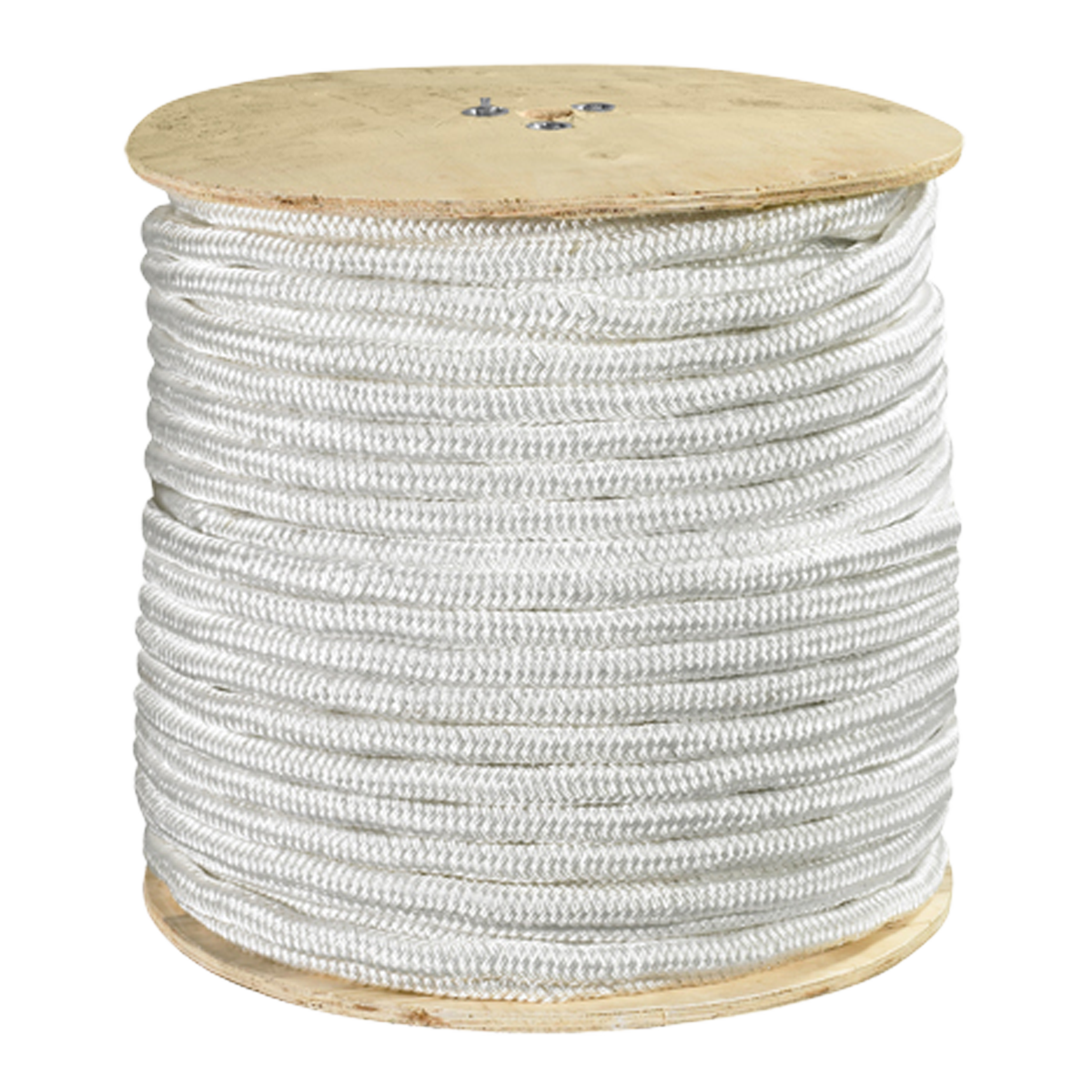 1/2", 6,500 lb, White Double Braided Nylon Rope - 600'