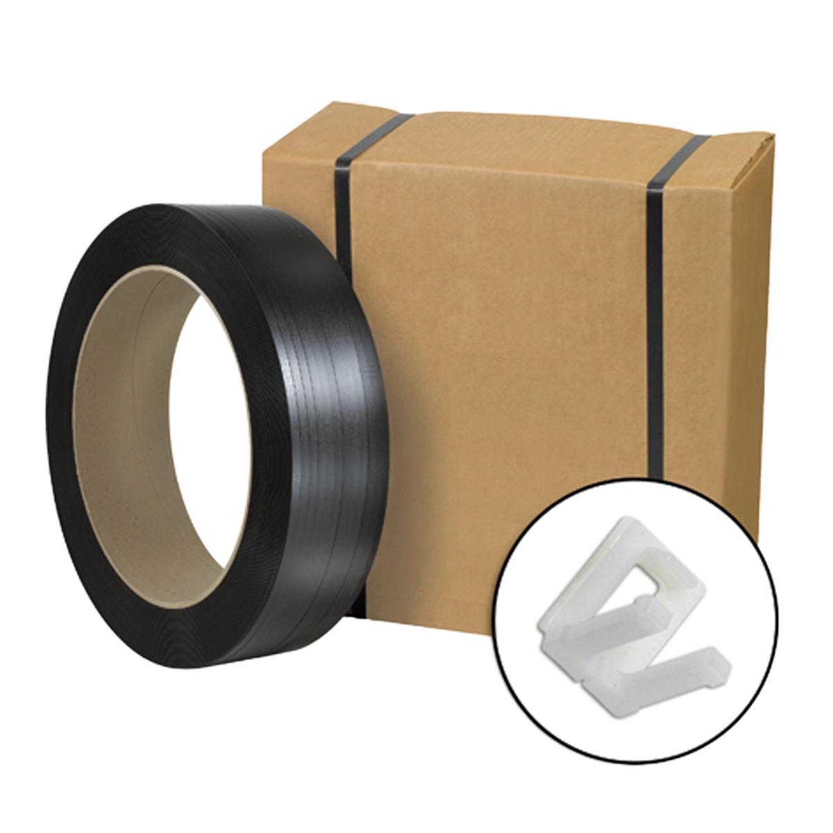 Jumbo Postal Approved Poly Strapping Kit - 1/2" x 9000' — Plastic ...