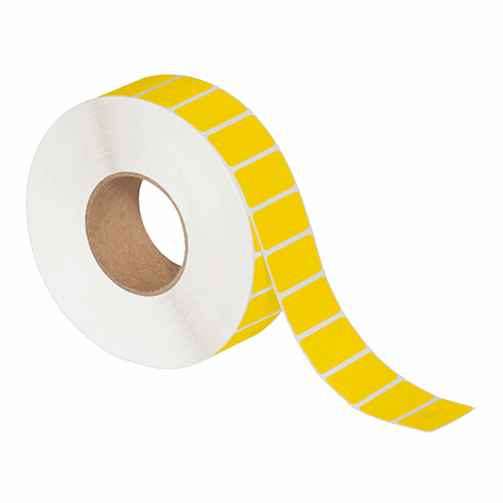 2 x 1" Yellow Direct Thermal Labels (5100/roll | 8/case)